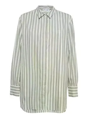 Loro Piana Striped Cotton Shirt - White
