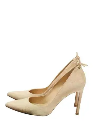 STUART WEITZMAN Pointed-toe Suede Pumps - Neutrals