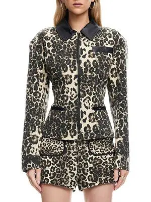 Lioness Soho Print Jacket - Leopard
