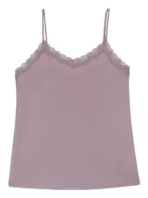 Uwila Warrior Soft Silk Lace Trim Camisole - Nirvana