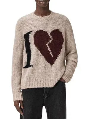 ALLSAINTS Love Crewneck Sweater - Pebble Brown