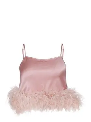FLEUR DU MAL Feather Cropped Cami