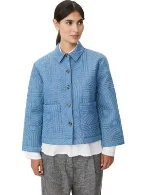 MASAI COPENHAGEN Jalindra Long Sleeve Quilted Jacket - Basic Denim