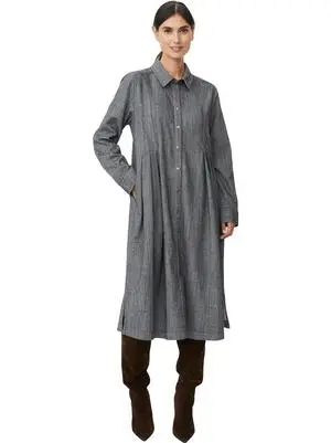 MASAI COPENHAGEN Noveline Long Sleeve Shirt Dress - Dark Denim