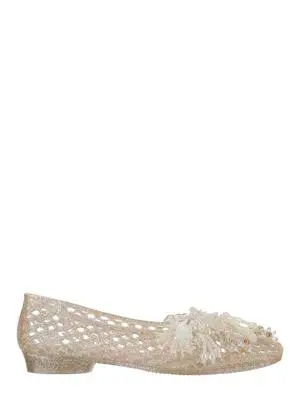 HEAVENLY JELLY Bead-embellished Ballet Flats - Neutrals