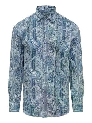 Etro Paisley Slim-fit Shirt - Blue