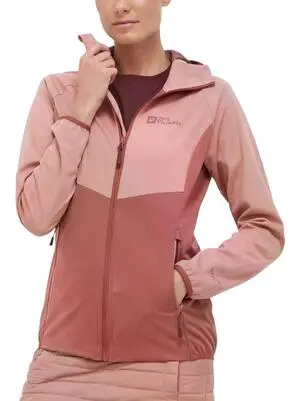 JACK WOLFSKIN Hooded Colour-block Jacket - Pink