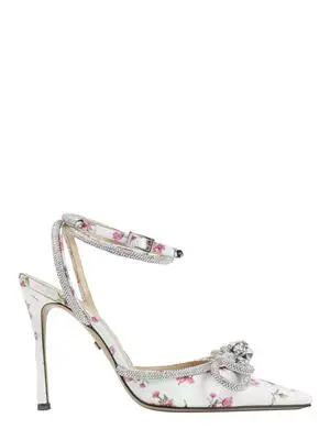 MACH & MACH Floral Satin Embellished Pumps