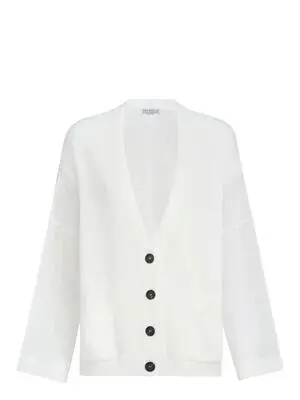 Brunello Cucinelli Ribbed Cardigan - White