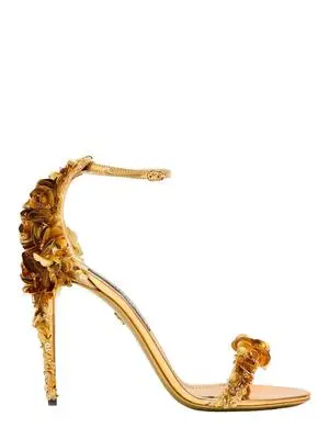 Dolce & Gabbana Sequin-embellished Stiletto Sandals - Gold