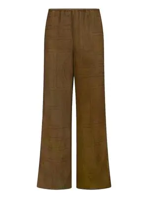 TOTEME Monogram Flannel Trousers - Brown