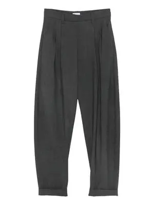 Brunello Cucinelli Pleated Cuffed Trousers - Grey