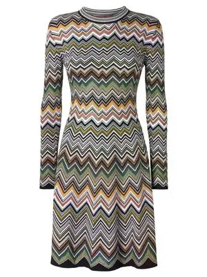 Missoni Zig-zag Mini Dress - Brown