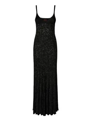 Missoni Spaghetti Strap Knitted Dress - Black