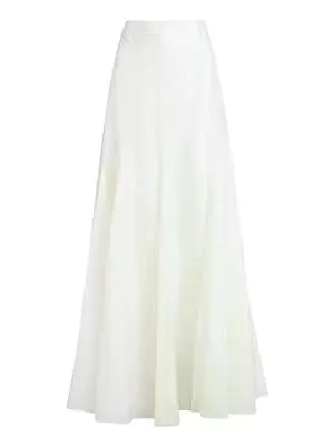 Brunello Cucinelli Flared Maxi Skirt - White