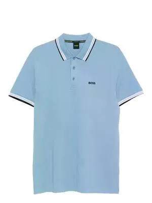 BOSS Tipped Polo Shirt - Blue