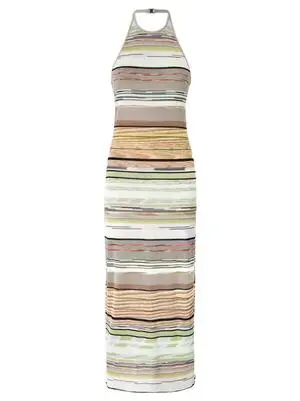 Missoni Striped Halterneck Dress - Neutrals