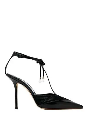 JIMMY CHOO Afia Mesh Strap 100 Pumps - Black