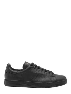 TOM FORD Perforated Leather Sneakers - Black