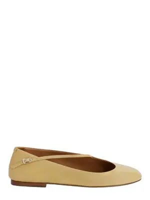 JIL SANDER Asymmetrical-strap Ballerina Flats - Neutrals