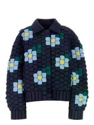 RAXXY Floral Quilted Jacket - Blue