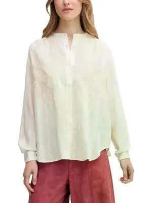 HOSS INTROPIA Floral-embroidered Blouse - Neutrals