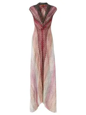 Missoni Twisted V-neck Dress - Pink