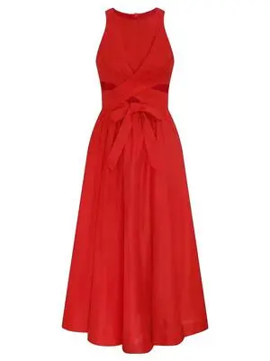 Zimmermann Patience Cut-out Dress - Red