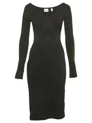 Burberry Flared Midi Dress - Black
