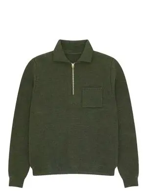 FORTELA Dumbo Zip-neck Sweater - Green