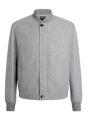 ZEGNA Oasi Buttoned Cashmere Bomber Jacket