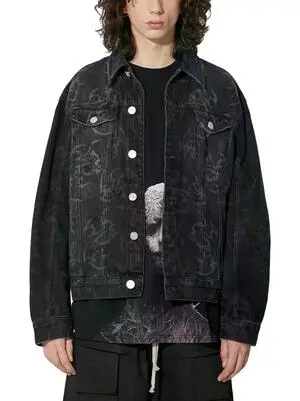 HAN KJØBENHAVN Patterned Shirt Jacket - Black