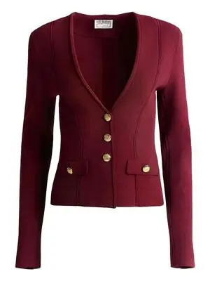 St. John Santa Roma Buttoned Jacket - Red