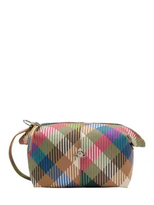 VIVIENNE WESTWOOD Orb Zip Makeup Bag - Brown