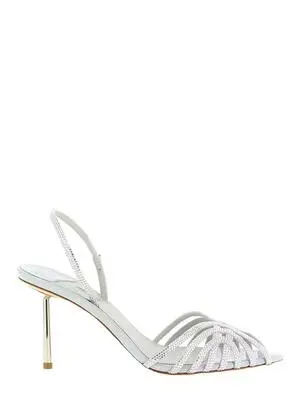 LE SILLA Rhinestone Pointed-toe Sandals - Blue