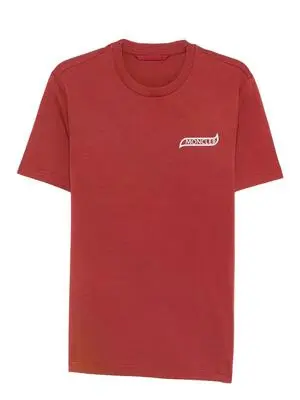 Moncler Ss Logo-detail T-shirt - Red