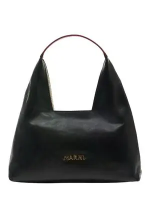 Marni Mini Leather Shoulder Bag - Black