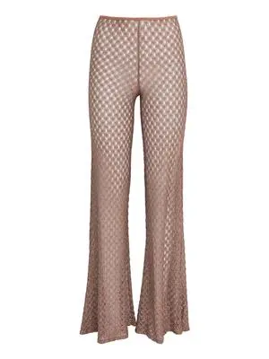 Missoni Lamé Flared Trousers - Brown
