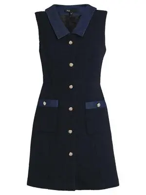 Maje Tweed Mini Dress - Blue