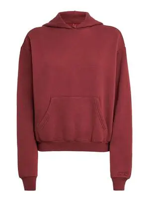 SKIMS Classic Fleece Hoodie - Burgundy