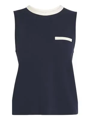 FRAME Piqué Tank Top - Blue
