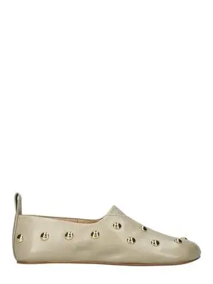 Chloé Chloé Rita Studded Leather Ballet Flats Green