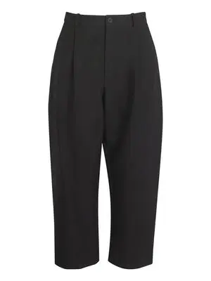 Studio Nicholson Cotton Pleated Trousers - Black