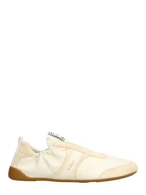 Chloé Leather-suede Kick Sneakers - Yellow