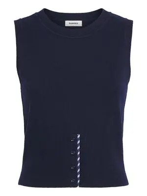 Sandro Wool-cashmere Tank Top - Blue