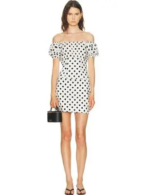 Caroline Constas Calla Mini Dress - Ivory & Black