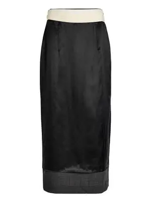 RÓHE Inside-Out Stretch-Wool Midi Skirt Dark Grey