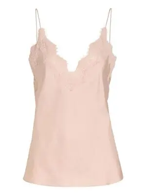 RÓHE Lace-trim Silk Camisole Top - Rose