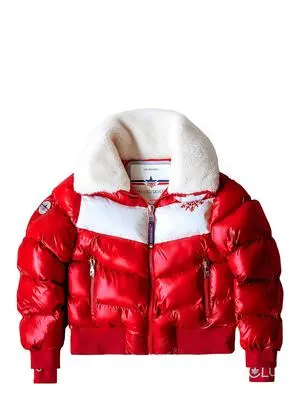 MALIBU SKI CLUB Apres Slick Bomber Jacket - Red