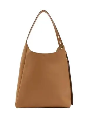 Tory Burch Romy Grained Leather Hobo Bag - Light Brown